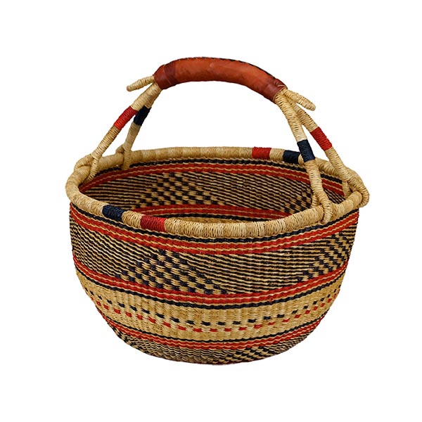African Fair Trade Basket - Medium Round | The Woolery