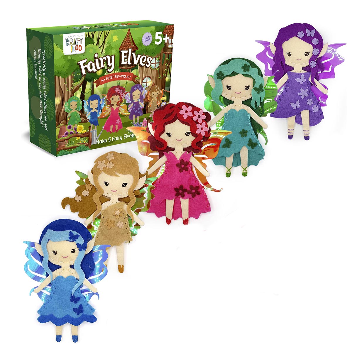 Craftiloo Sewing Kit for Kids - Fairy Elves | The Woolery