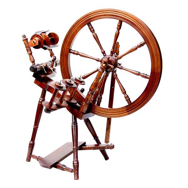 Kromski Walnut Finish Interlude Spinning Wheel | The Woolery