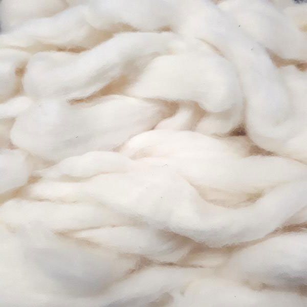 White Cotton Sliver | The Woolery