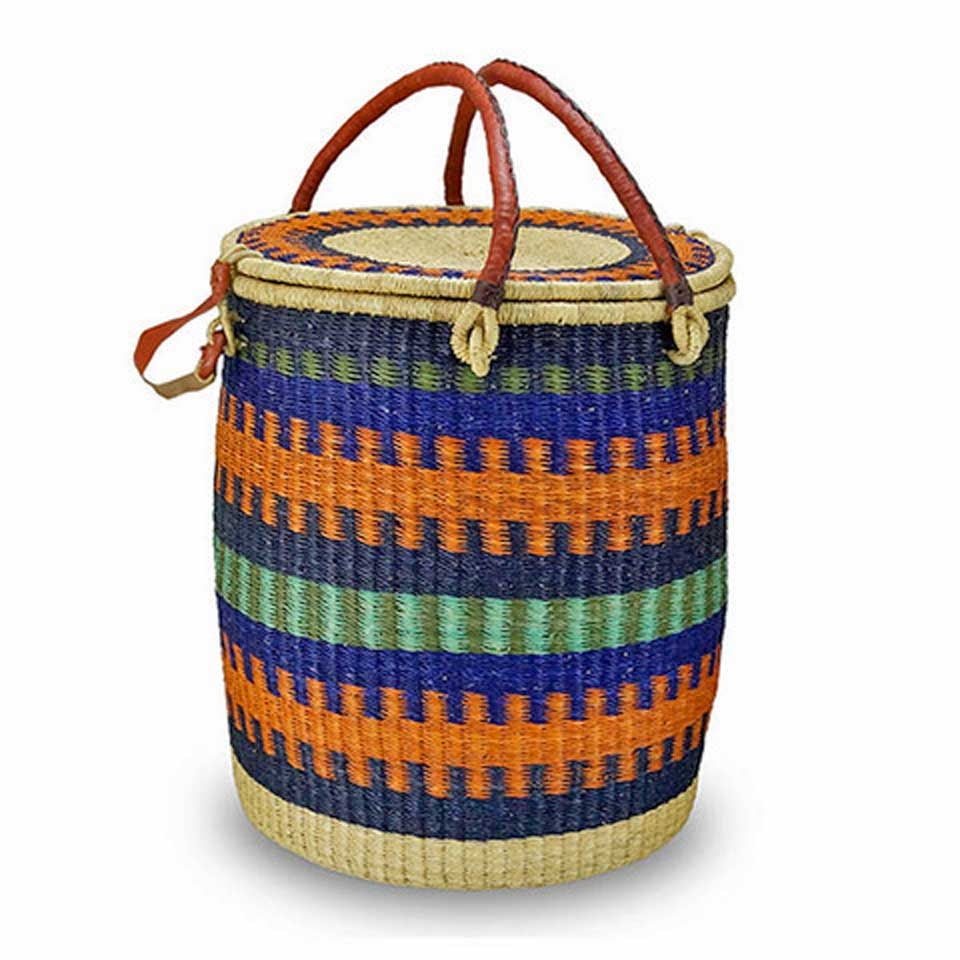 African Fair Trade Basket Stash Basket | The Woolery